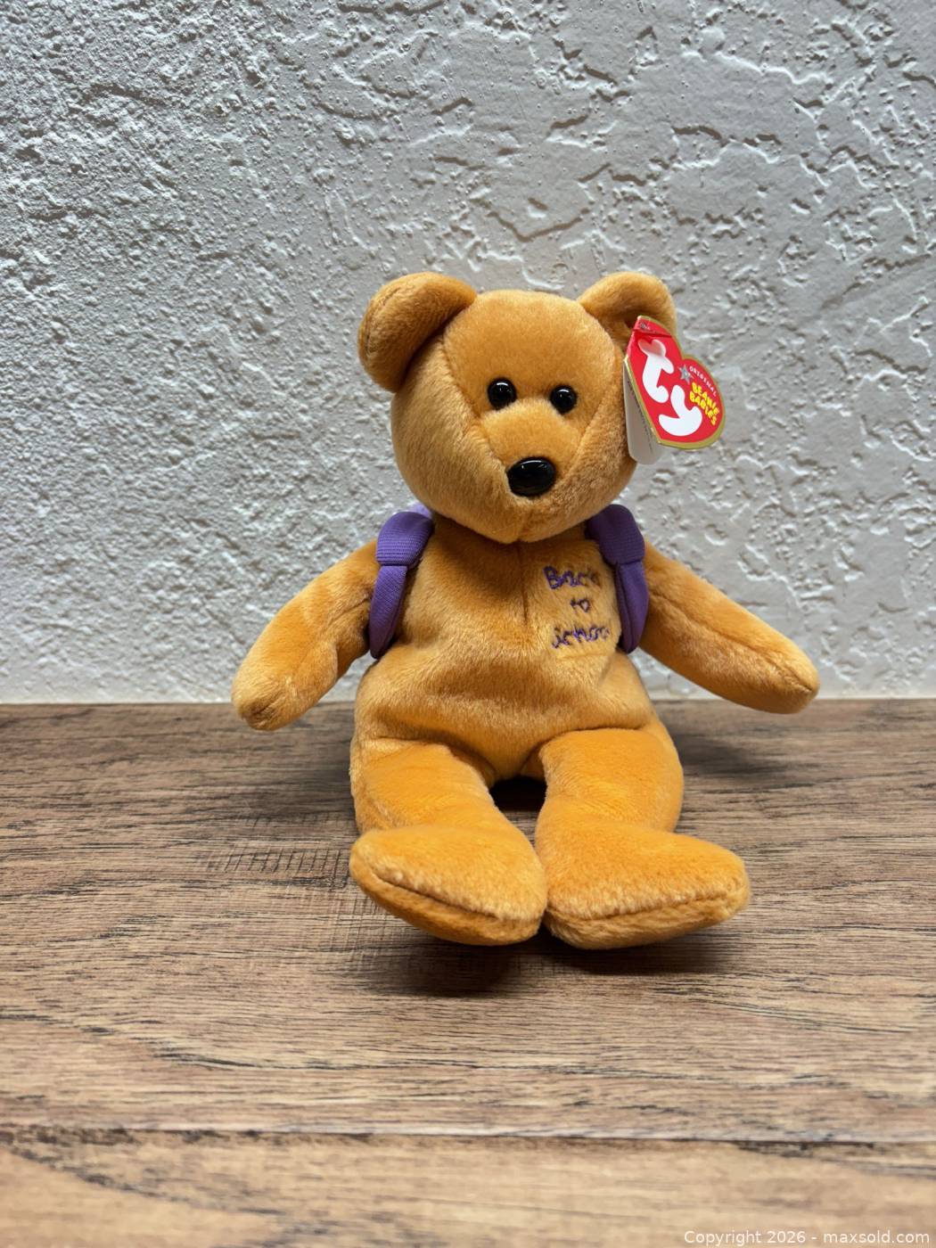 Ty Beanie Baby bear plush with handbook | Maxsold