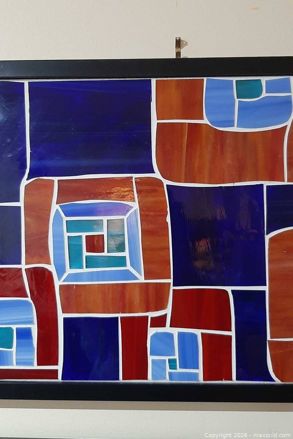 Handmade colored glass mosaic wall art | Maxsold