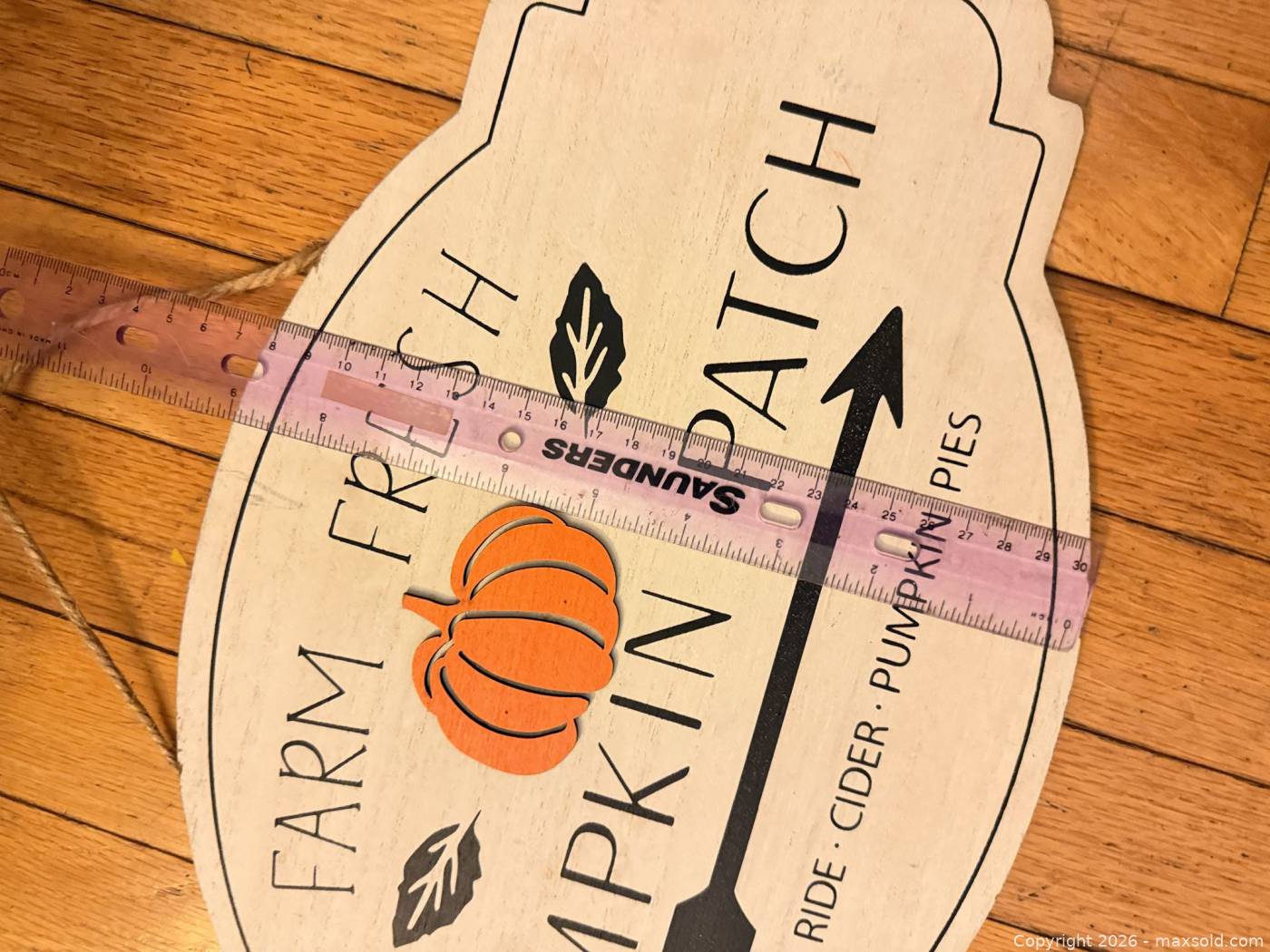 Farm Fresh Pumpkin Patch wooden hanging sign | Maxsold