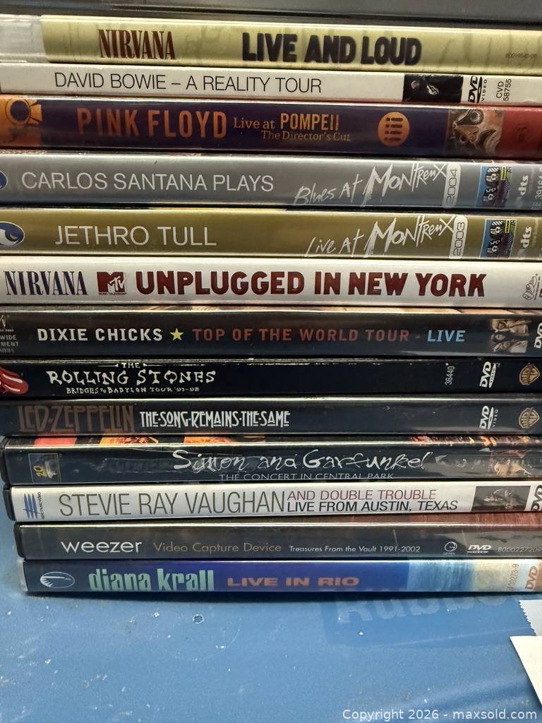 25 music concert DVDs | Maxsold
