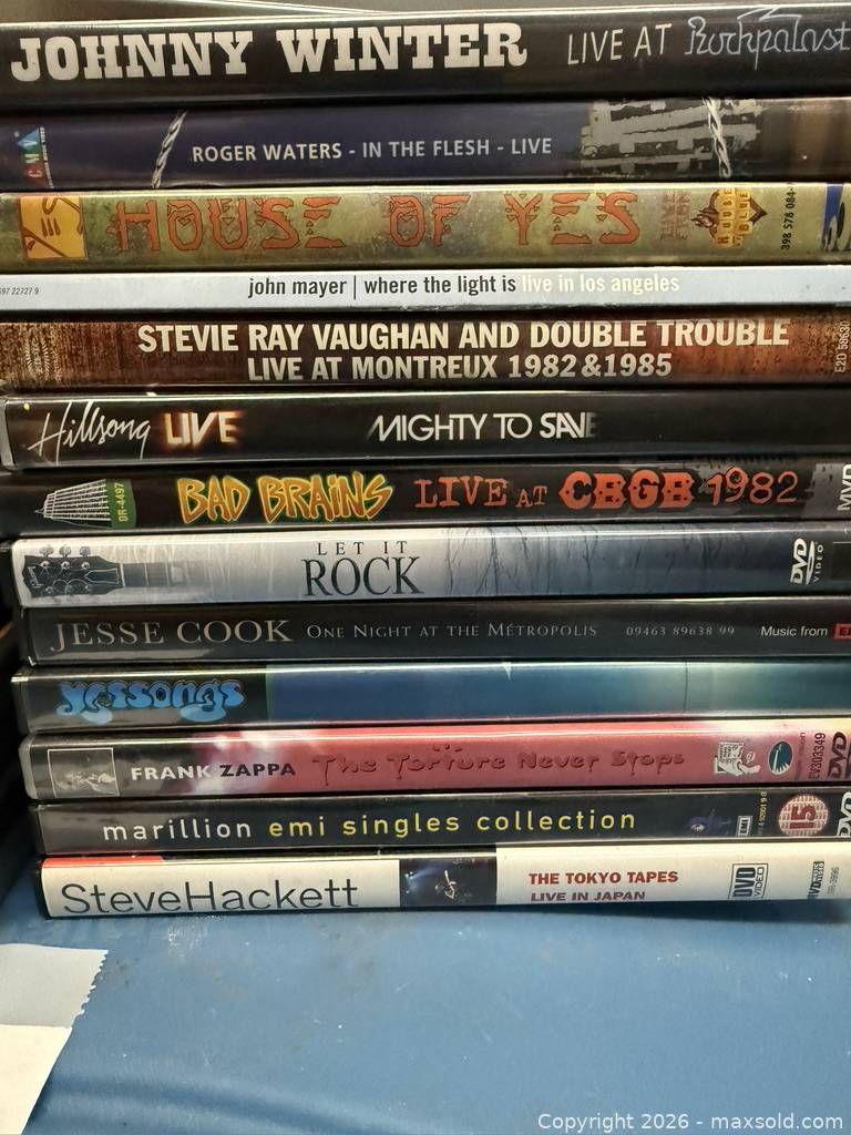 25 music concert DVDs | Maxsold