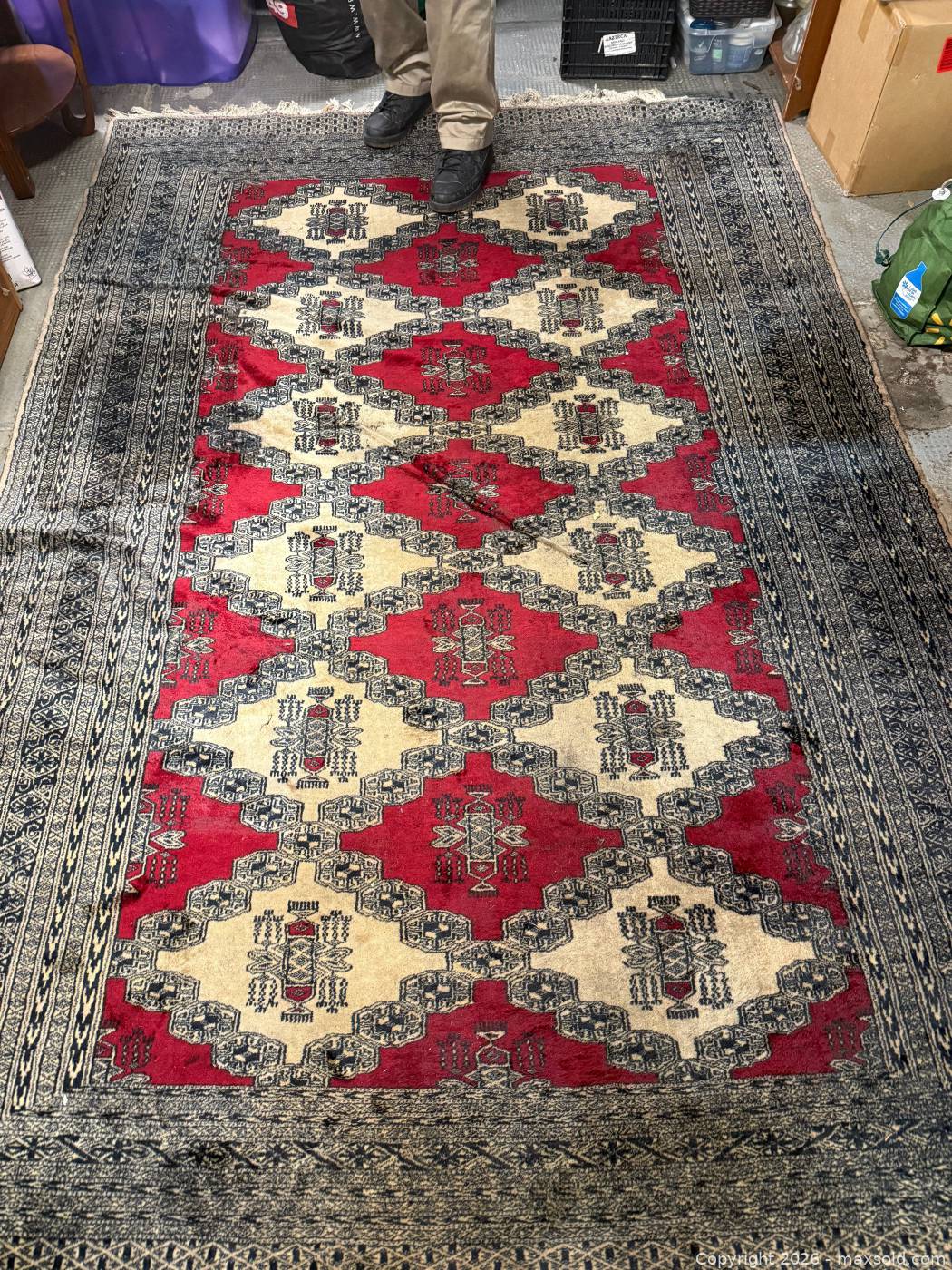 Handmade Wool Bokhara Rug 73" x 110" | Maxsold