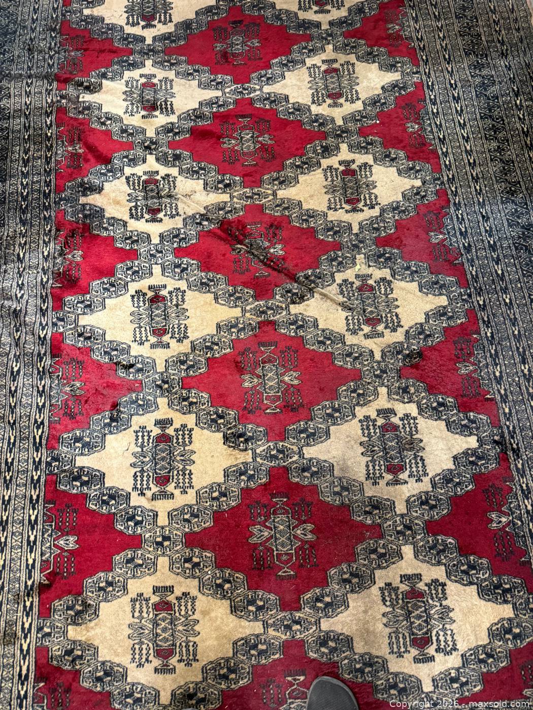 Handmade Wool Bokhara Rug 73" x 110" | Maxsold