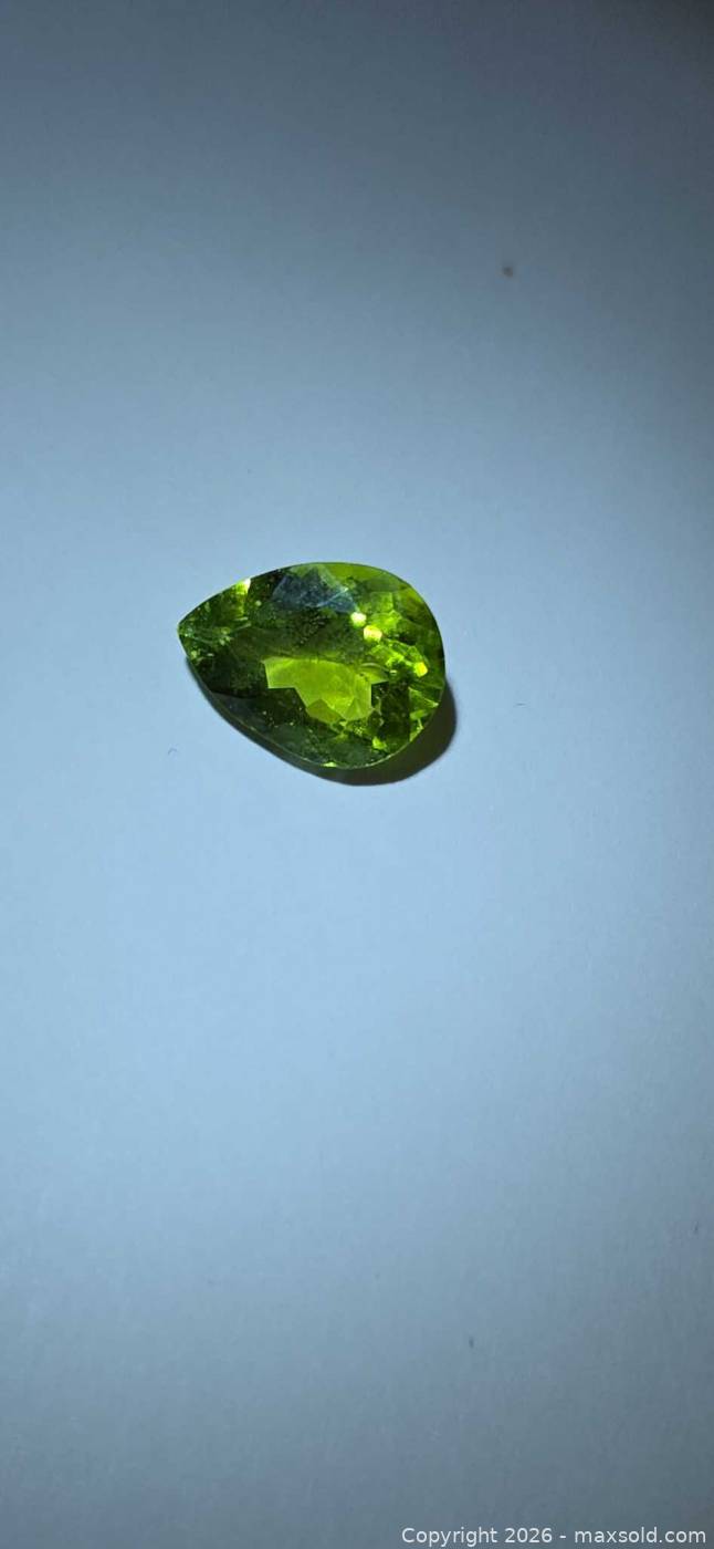 3.53ct Pear Cut Peridot Gemstone | Maxsold