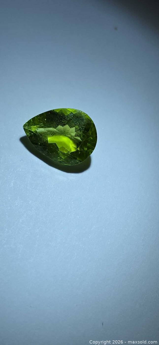 3.53ct Pear Cut Peridot Gemstone | Maxsold