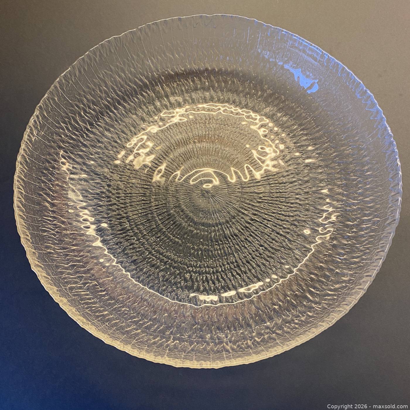 Iittala Solaris shallow clear glass bowl 12⅝" | Maxsold