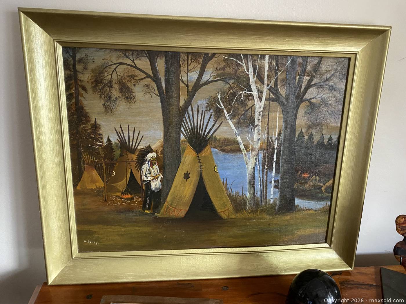 Signed W. Soney First Nations Oil Painting | Maxsold