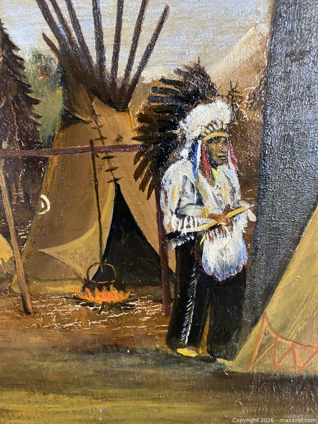 Signed W. Soney First Nations Oil Painting | Maxsold