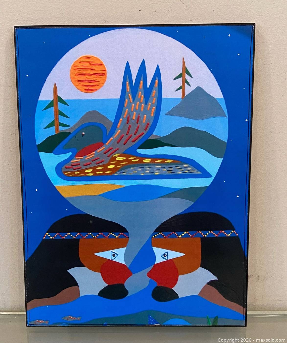 Indigenous art plaque 8" x 11" | Maxsold