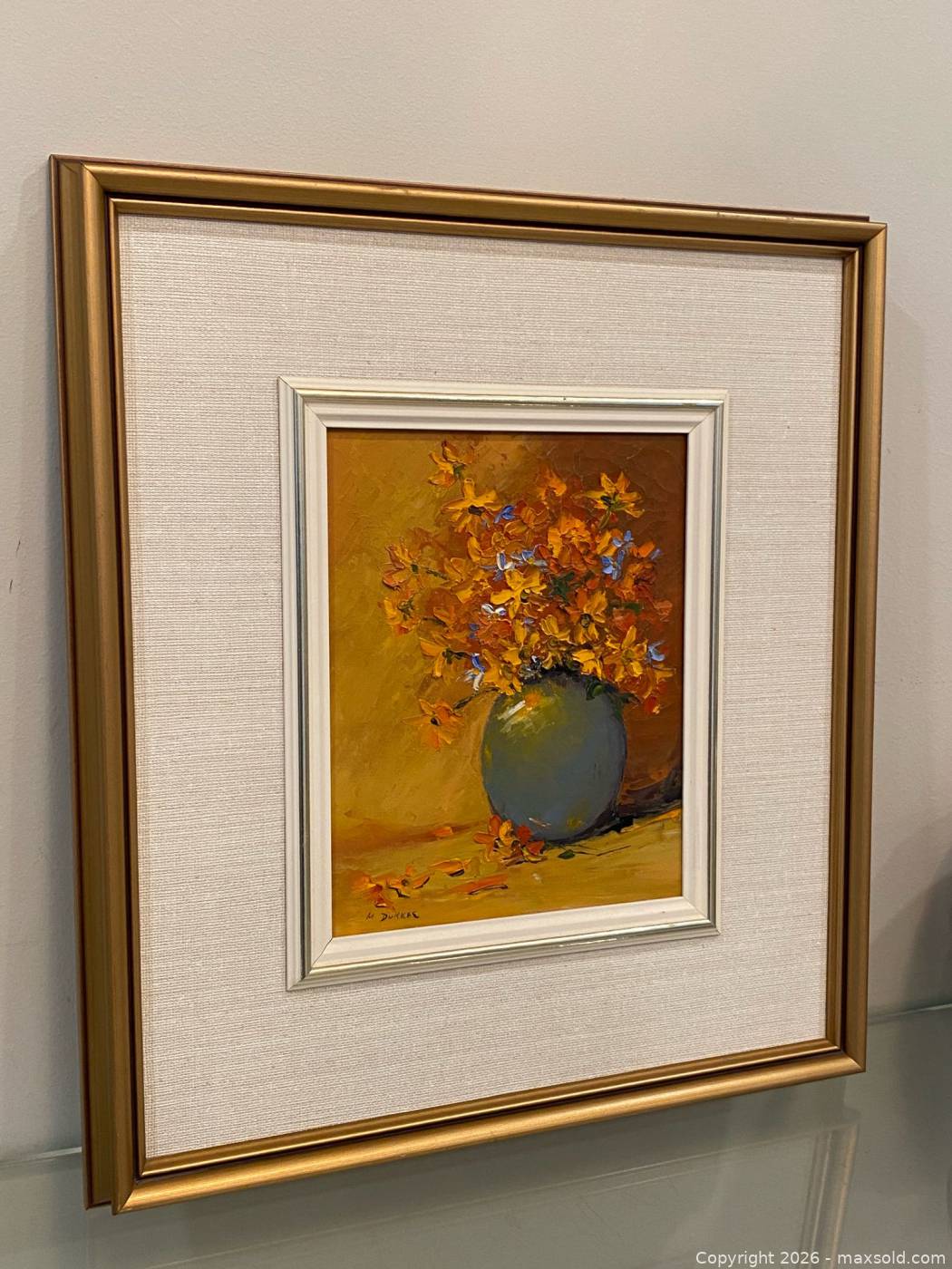 Mary Durkee-Dittrich signed oil painting "Black-Eyed Susans" 16x19 ...