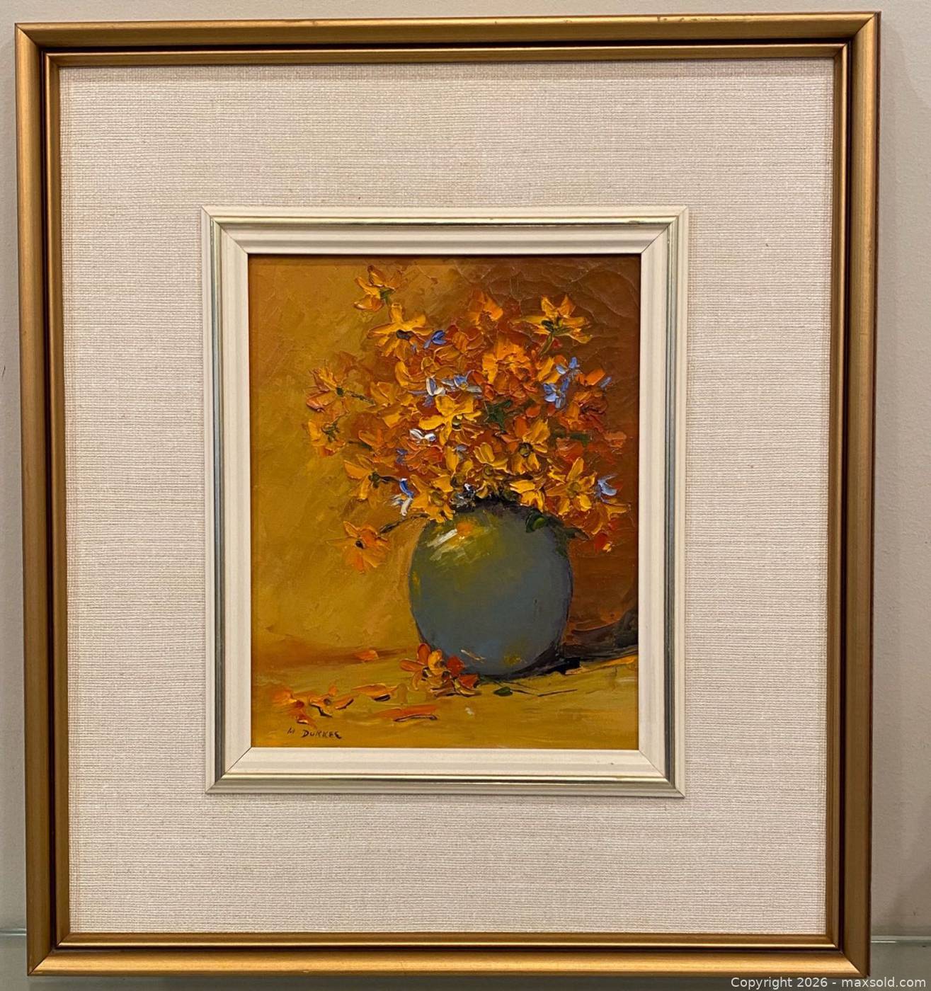 Mary Durkee-Dittrich signed oil painting "Black-Eyed Susans" 16x19 ...