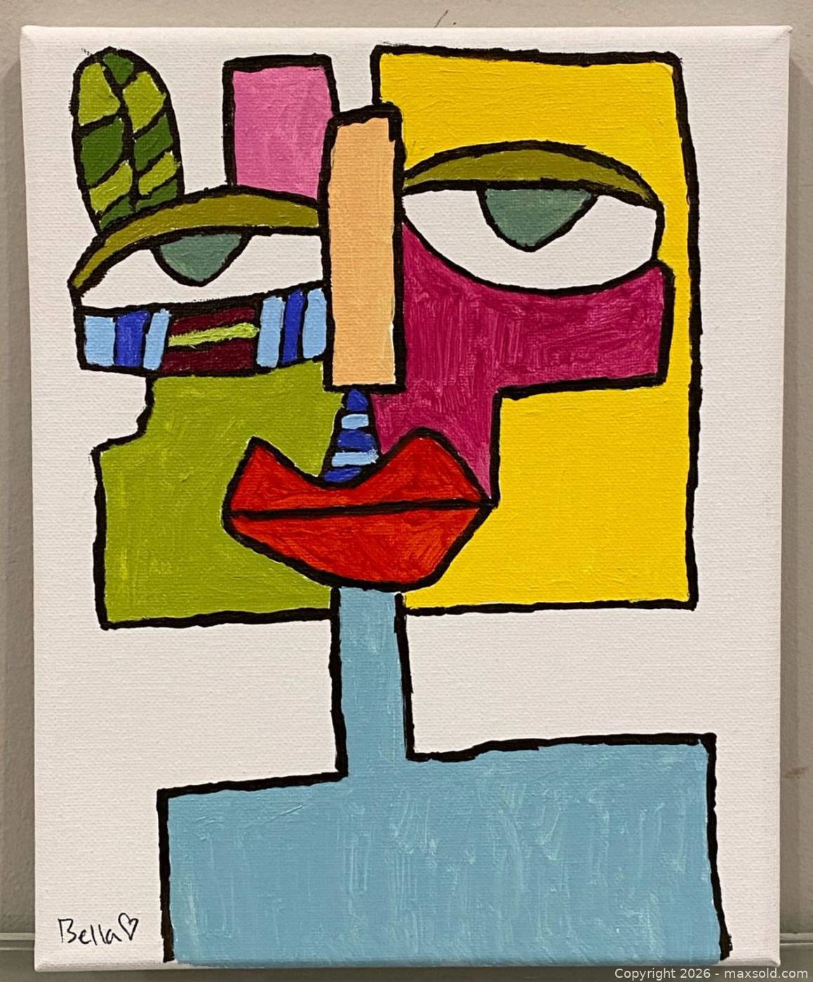 Toronto Artist Lennon Bella 8x10 Abstract Painting | Maxsold