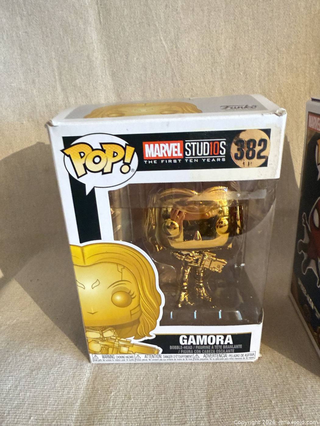 Funko Pop! Gamora #382 & Spider-Man Upgraded Suit #923 | Maxsold