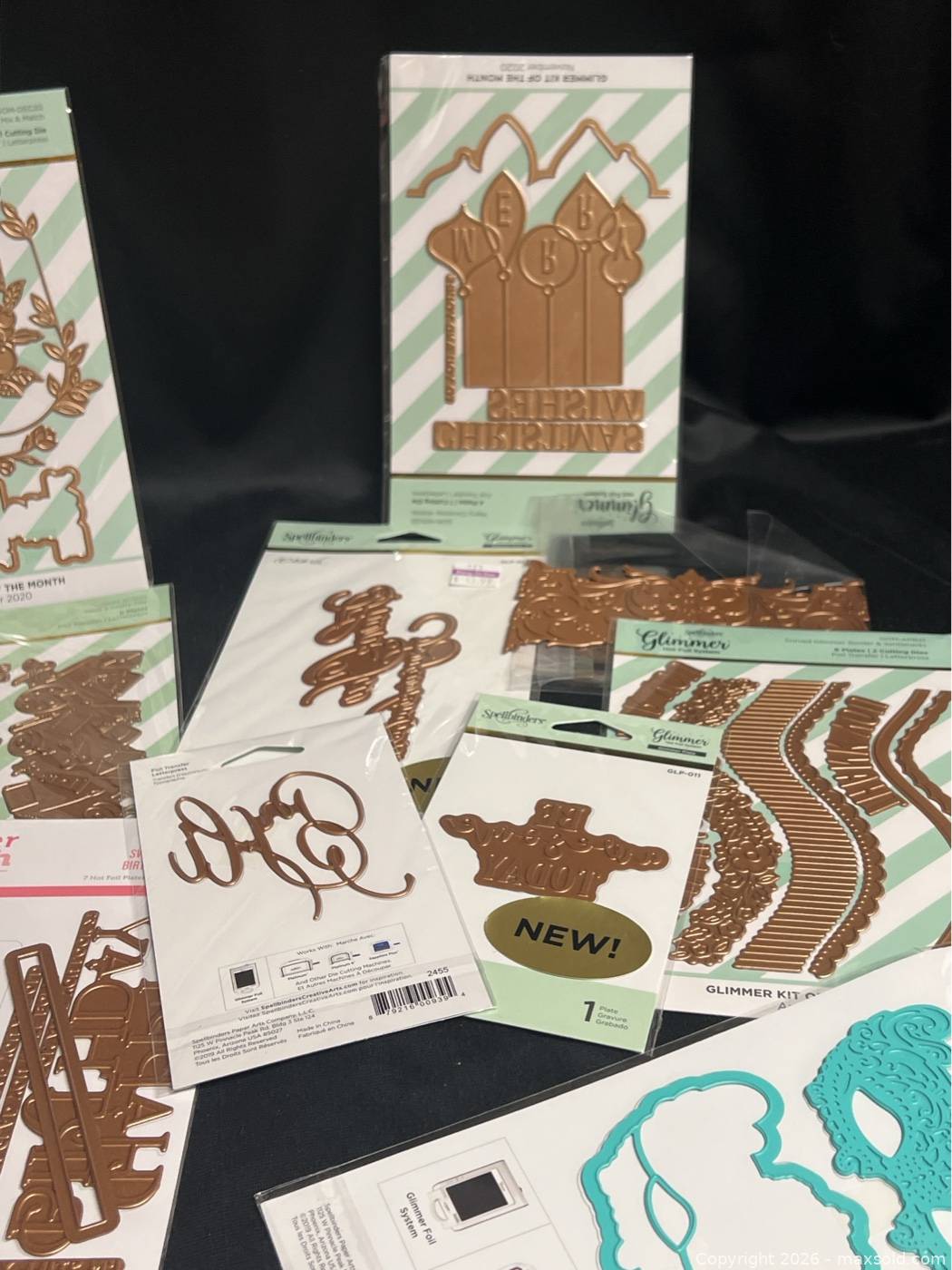 Spellbinders Glimmer Hot Foil Plate Lot – 12 New Sets | Maxsold