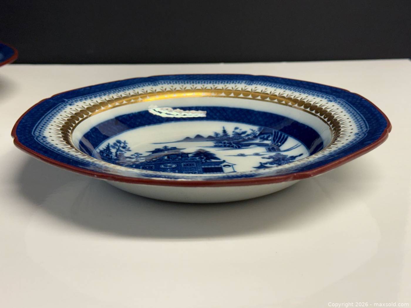 Antique Spode blue-white plates and bowls | Maxsold