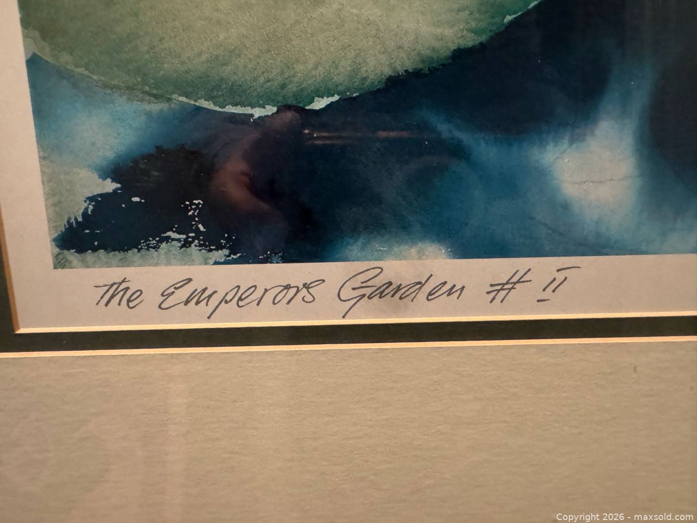 Mike Fitzpatrick framed koi pond print | Maxsold