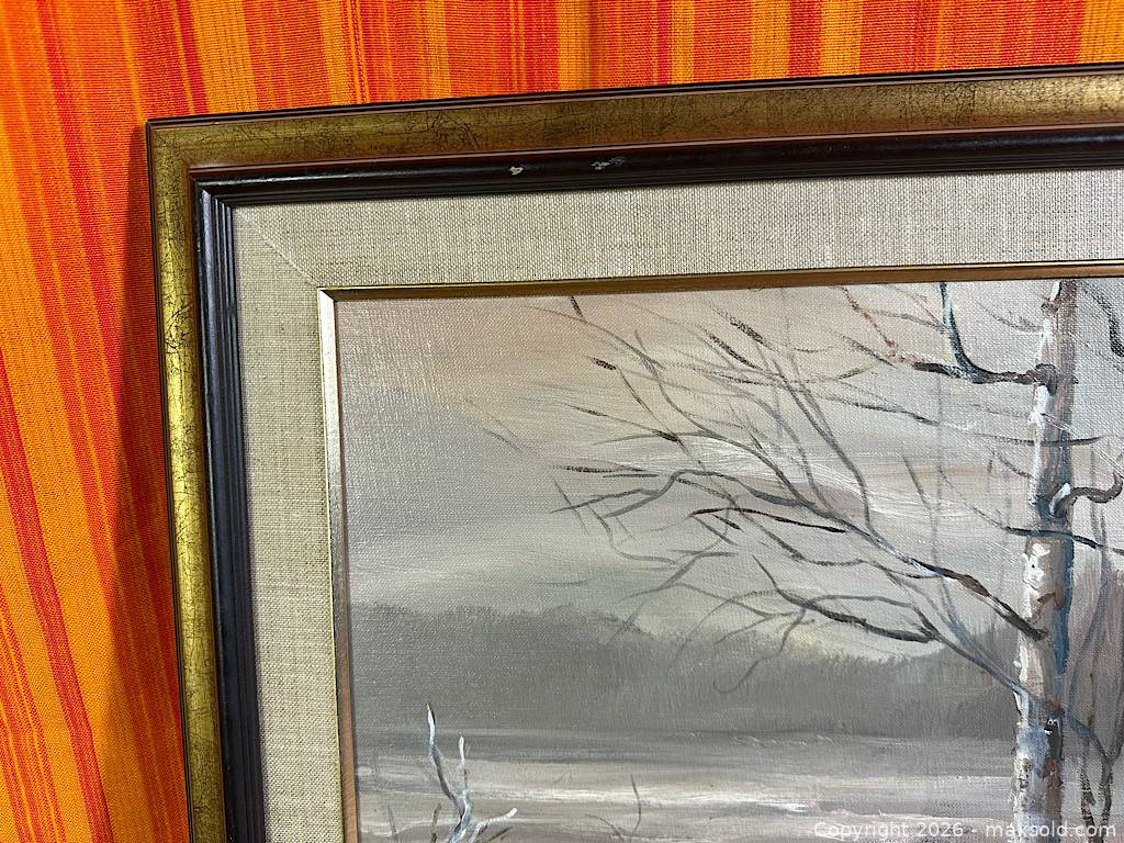 Original Oil On Board Winter Landscape | Maxsold