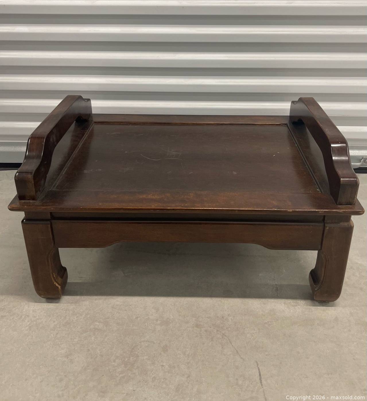 Vintage Chinese Wood Low Coffee Table | Maxsold