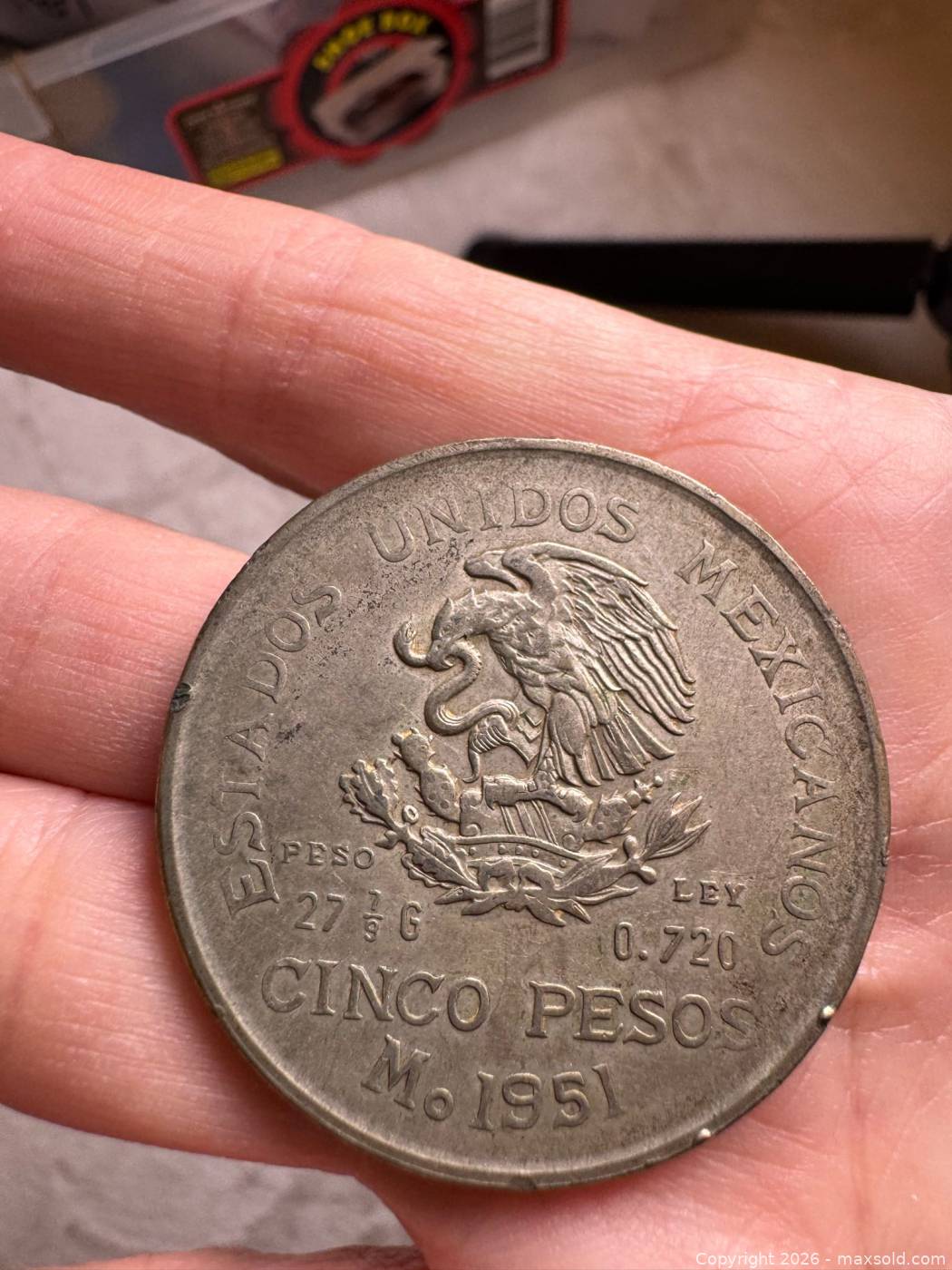 2 Mexican 1951 Cinco Pesos .720 Silver Coins | Maxsold