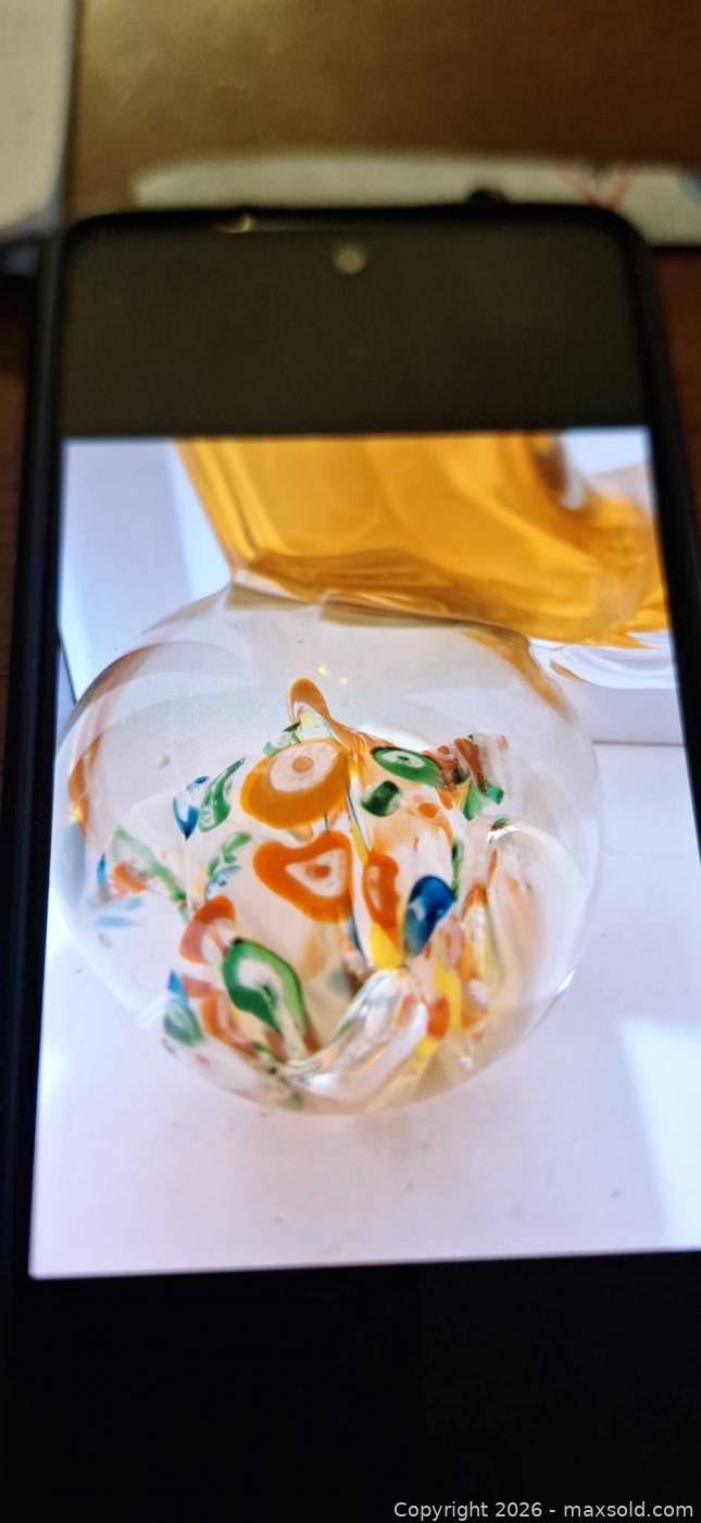 Vintage glass fish paperweight vase | Maxsold