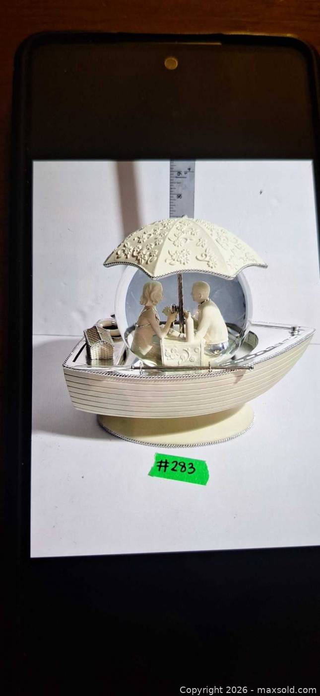 Together Forever boat snow globe | Maxsold