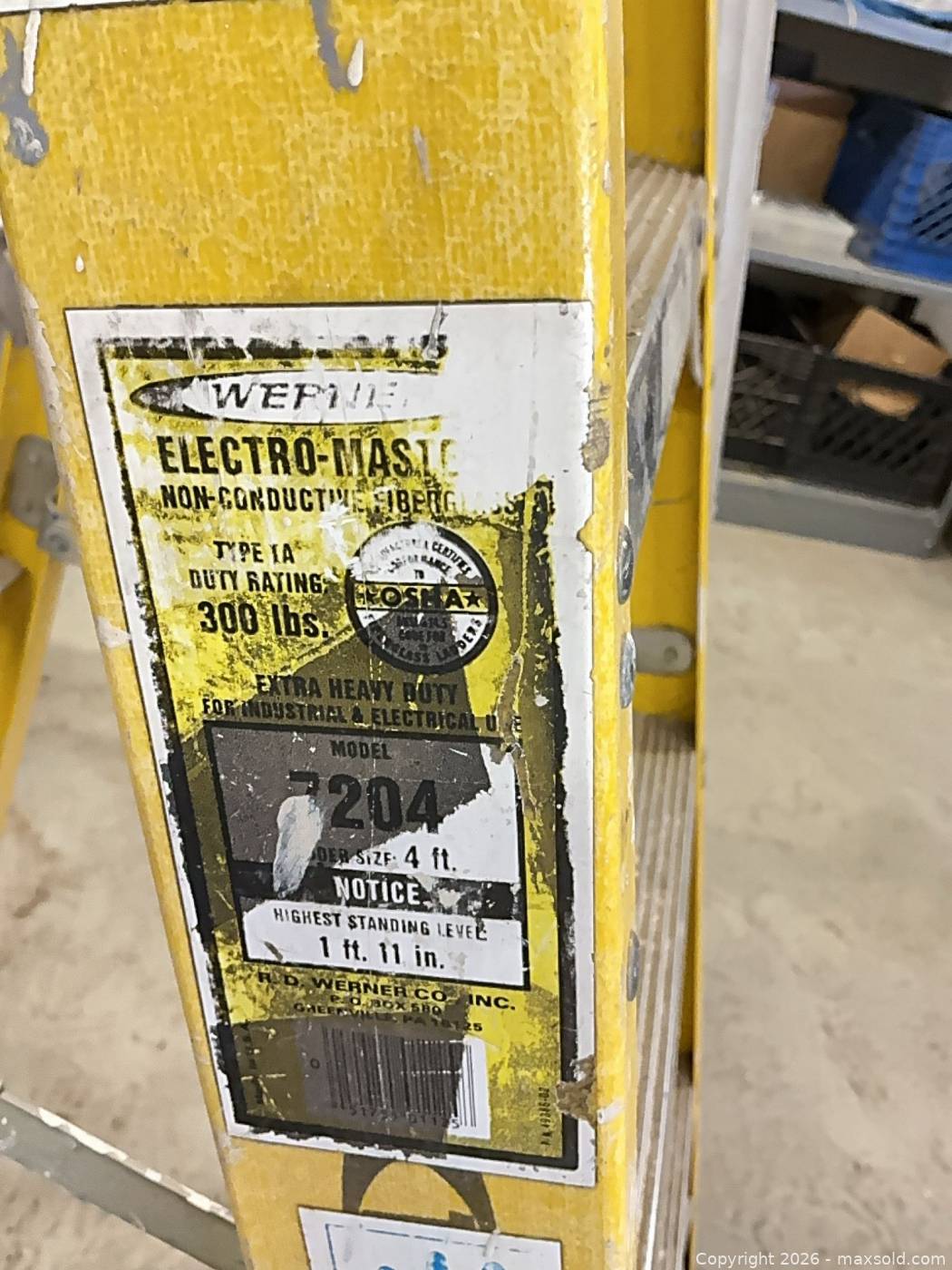 Werner 4 ft & unknown 6 ft A-frame step ladders | Maxsold