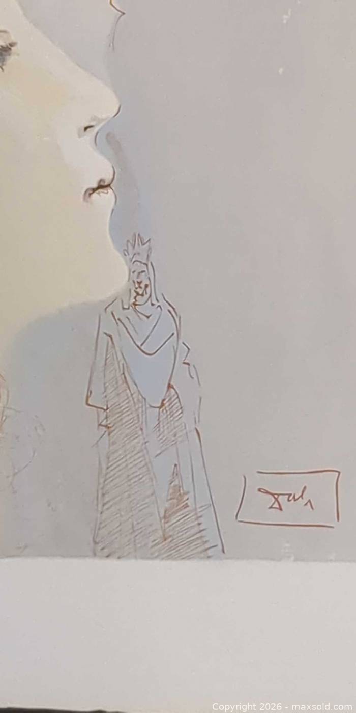 Salvador Dali woodblock print The Ascent to Venus 25x21 | Maxsold