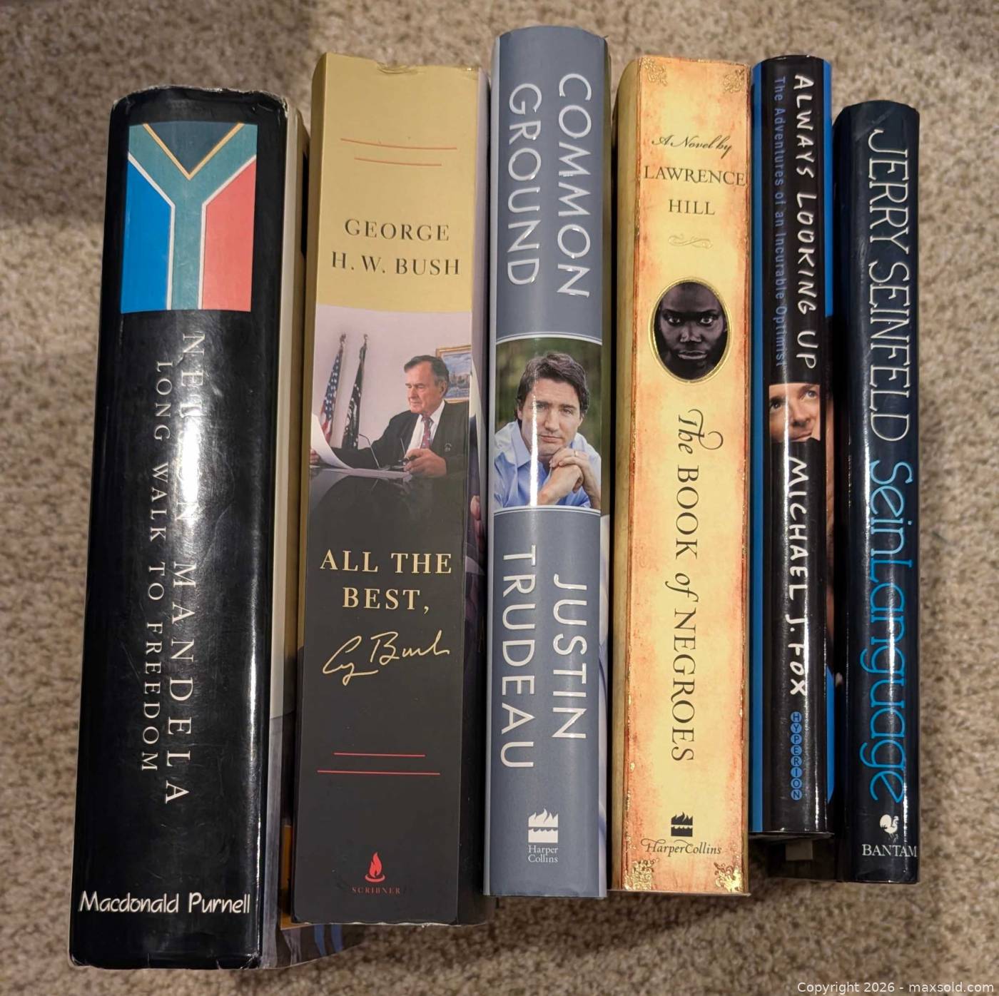 Six biography and memoir hardcover books | Maxsold