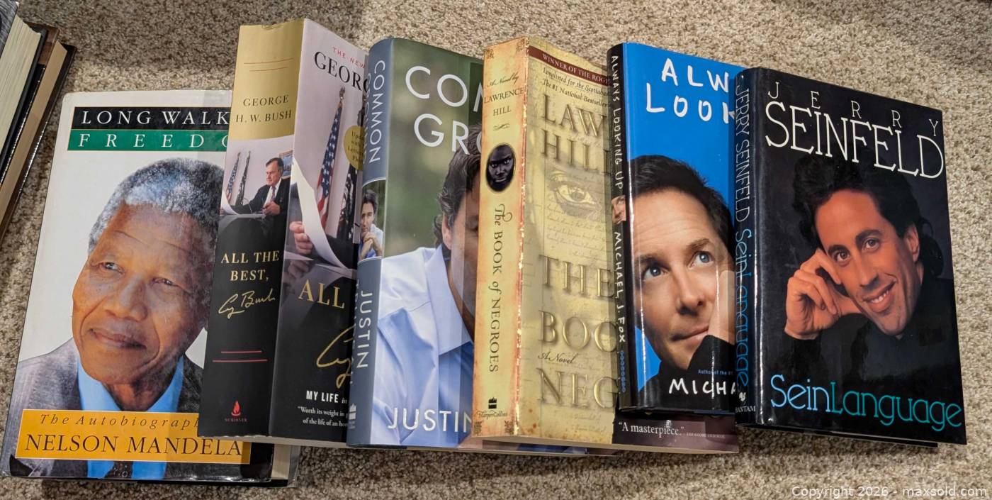 Six biography and memoir hardcover books | Maxsold