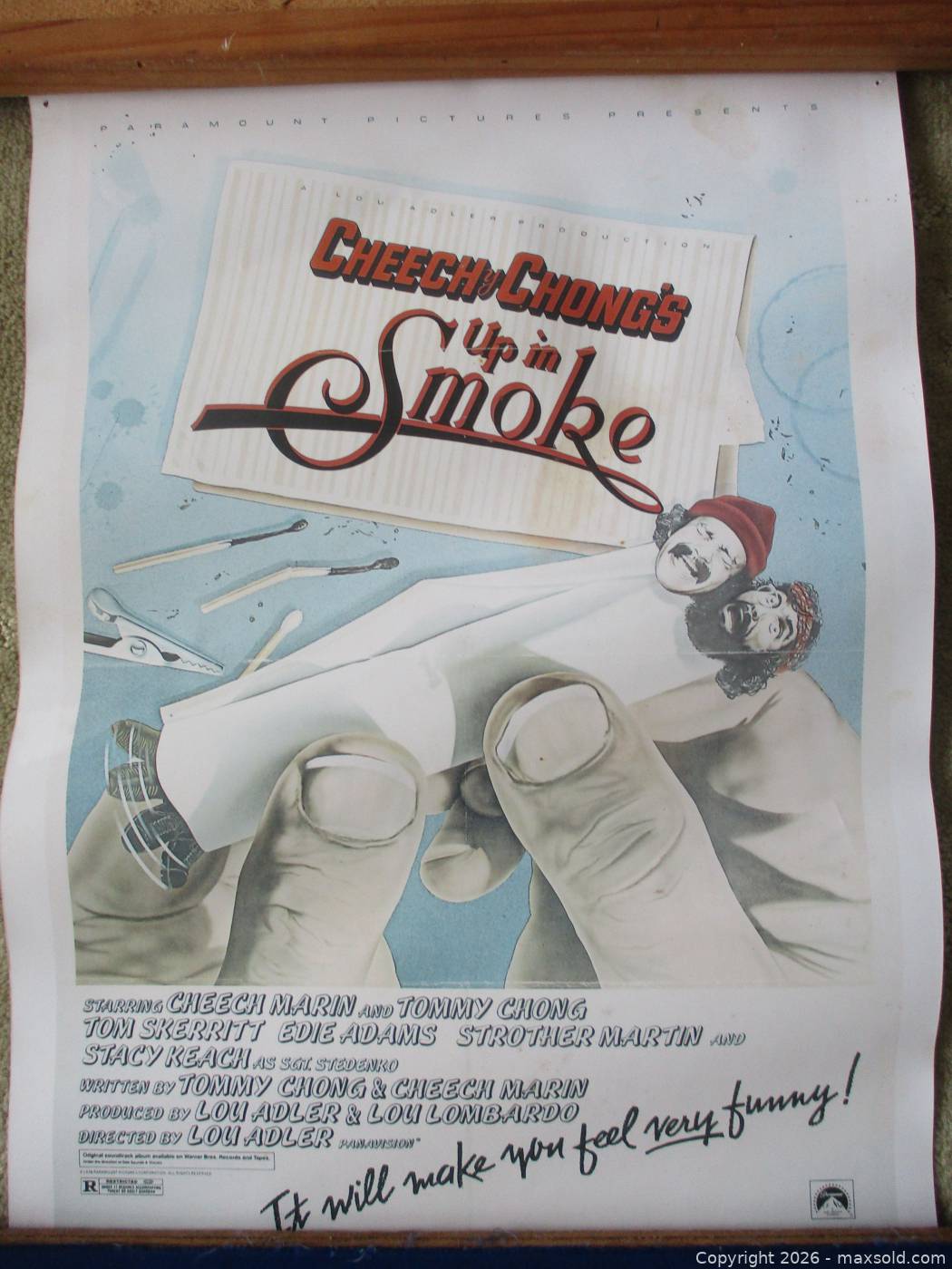 1978 Cheech And Chong Up In Smoke Movie Poster | Maxsold