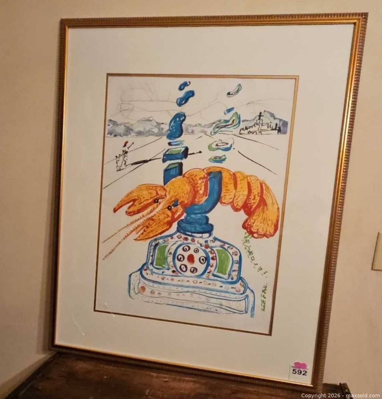 Salvador Dali signed limited edition framed color lithograph ...