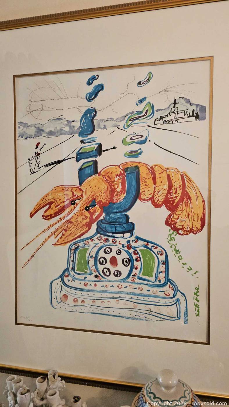 Salvador Dali signed limited edition framed color lithograph ...