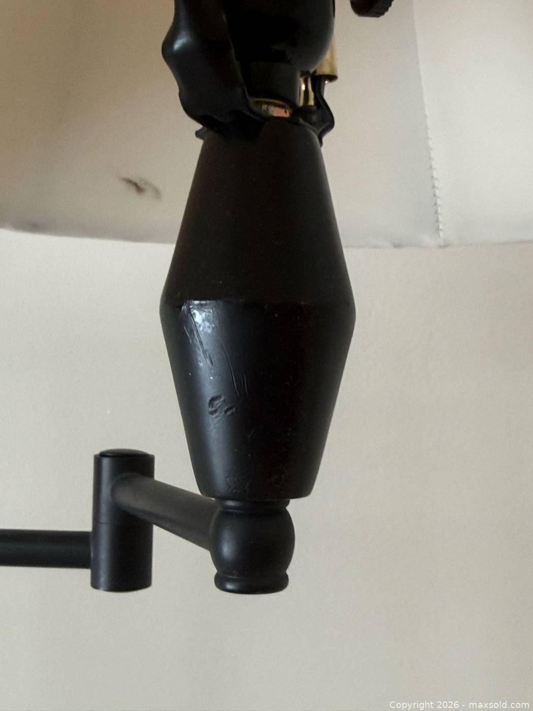 Pair of black swing arm table lamps | Maxsold