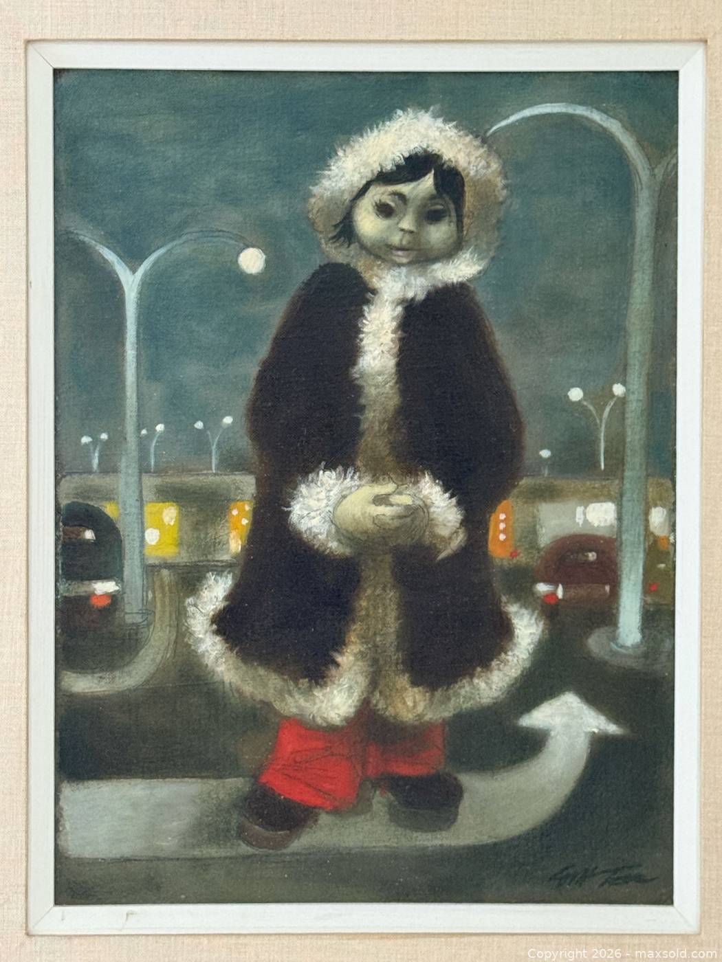 William Arthur Winter oil painting “The Plaza” signed | Maxsold