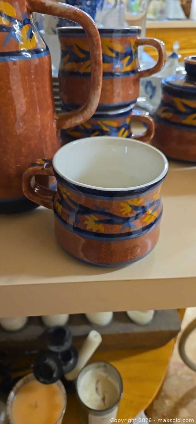 Keramikos Athens Greece handmade pottery set | Maxsold