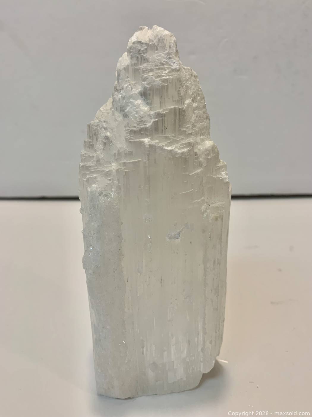Selenite Gypsum Crystal Tower Specimen 6.25" | Maxsold