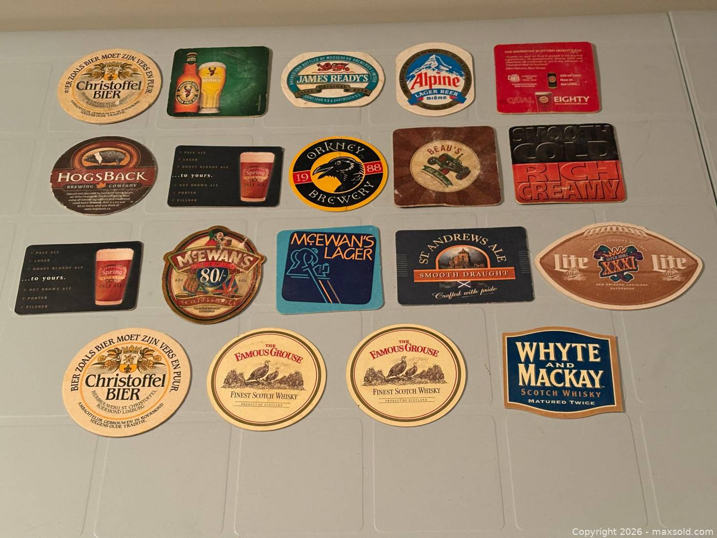 Beer & Scotch Whisky Advertising Coasters, 19 | Maxsold