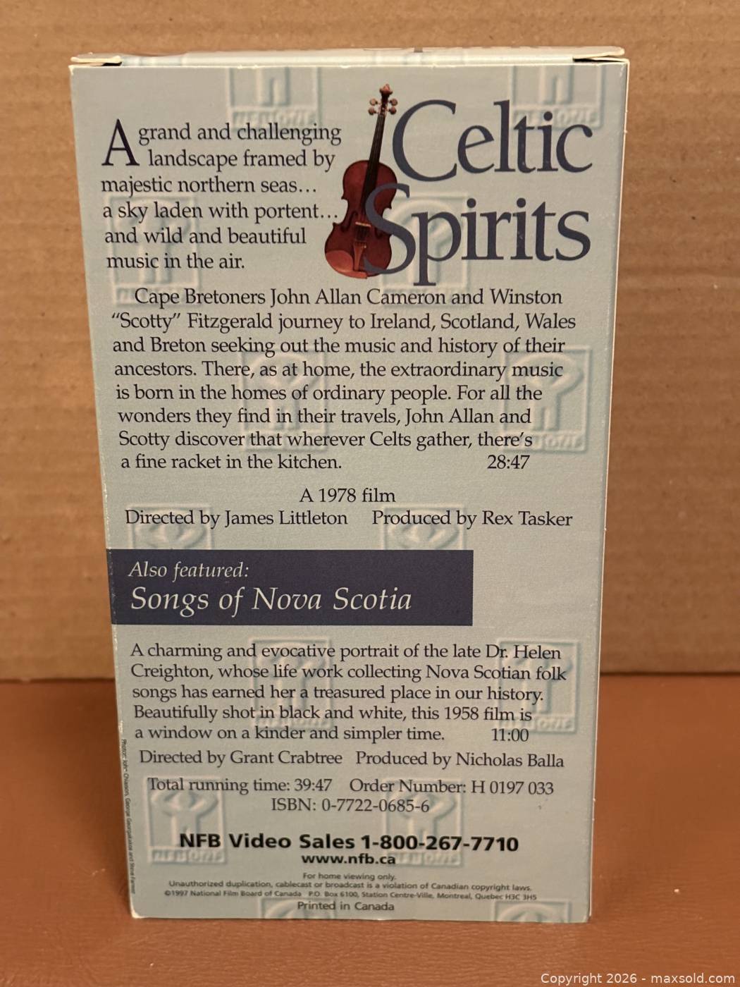 Celtic Spirits VHS tape | Maxsold