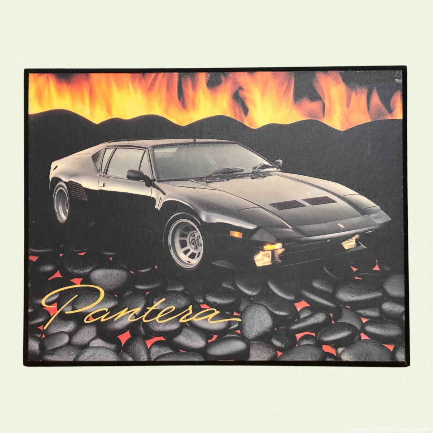 Framed DeTomaso Pantera 10" x 8" print | Maxsold