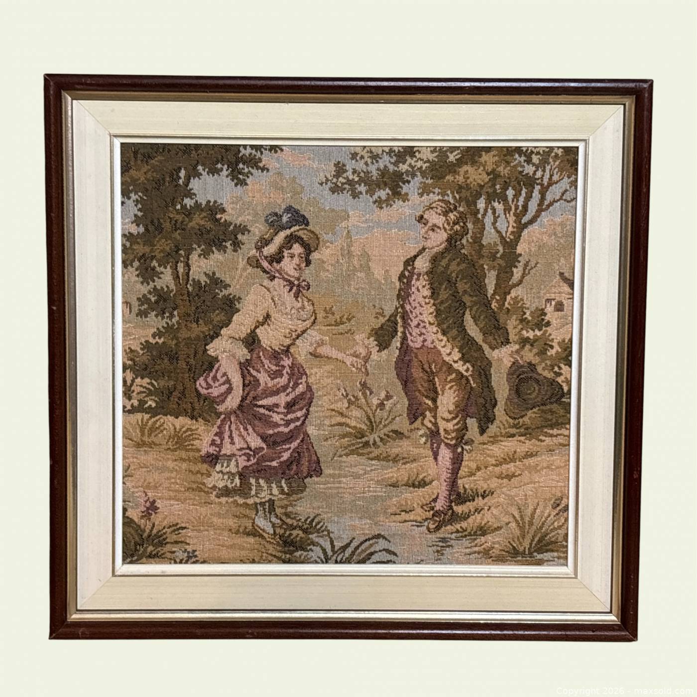 Framed needlepoint tapestry panel | Maxsold
