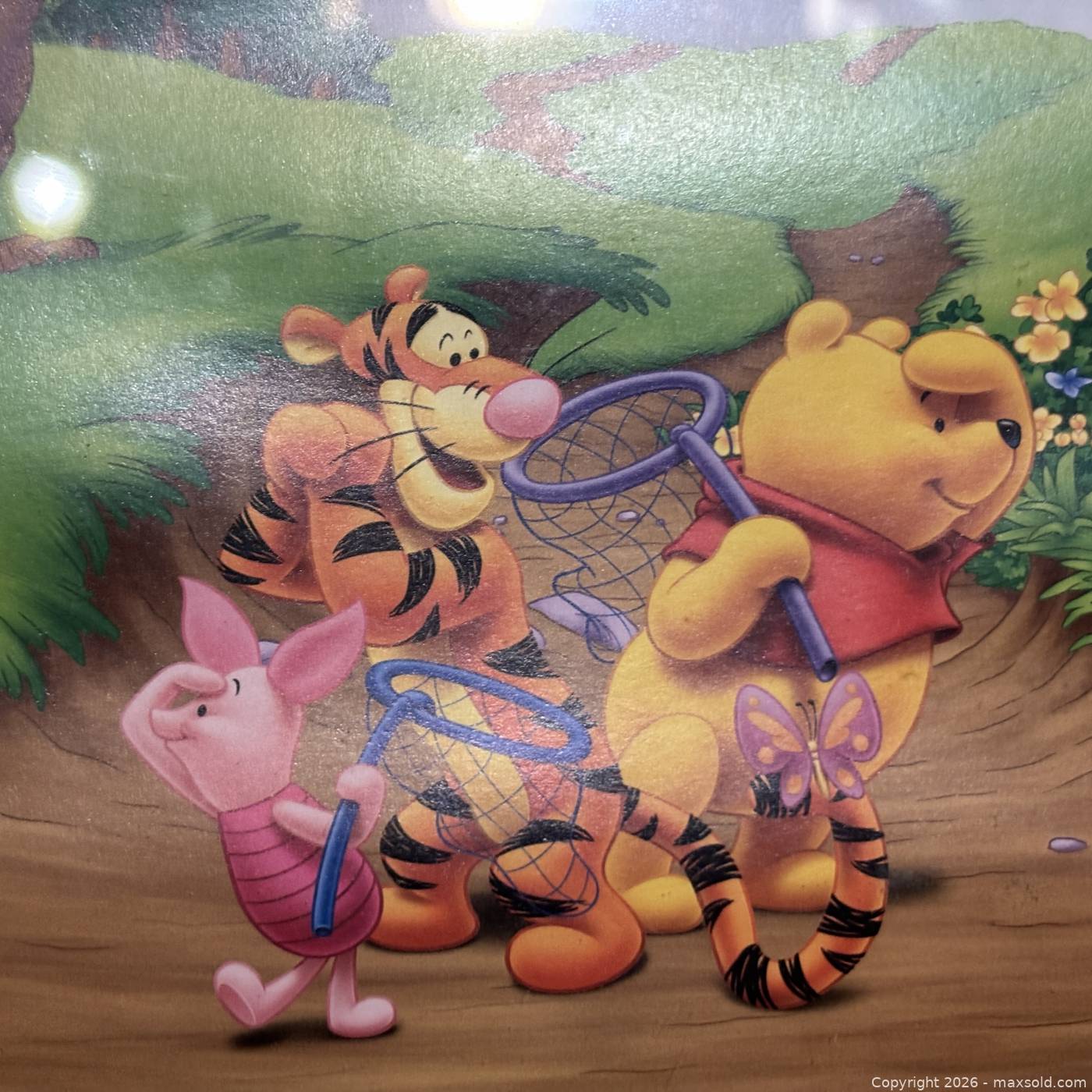 Framed Winnie the Pooh print 10×9 in | Maxsold