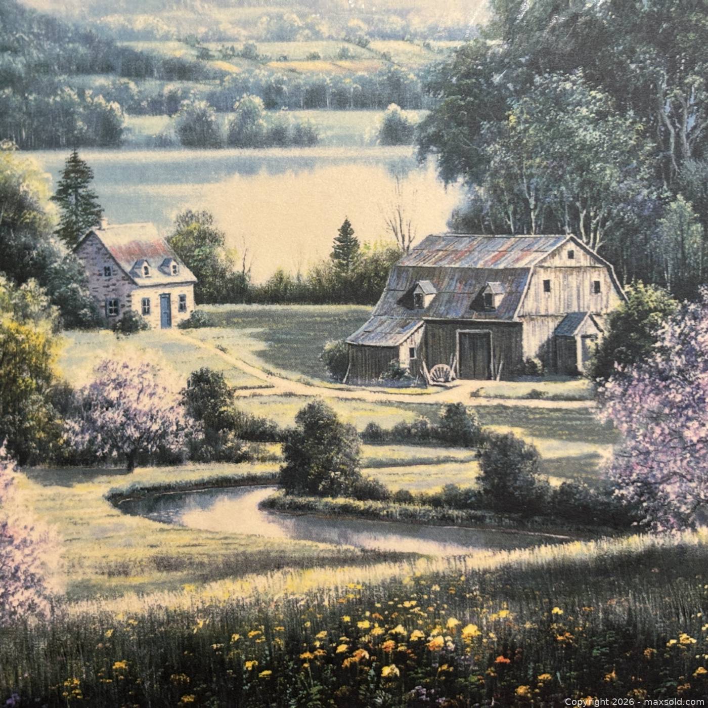 Multi-Panel Framed Lakeside Landscape Print 14" x 12" | Maxsold