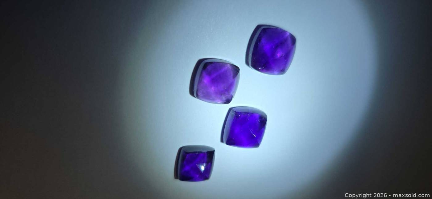 21.89ct sugarloaf cut deep purple amethyst gemstones | Maxsold