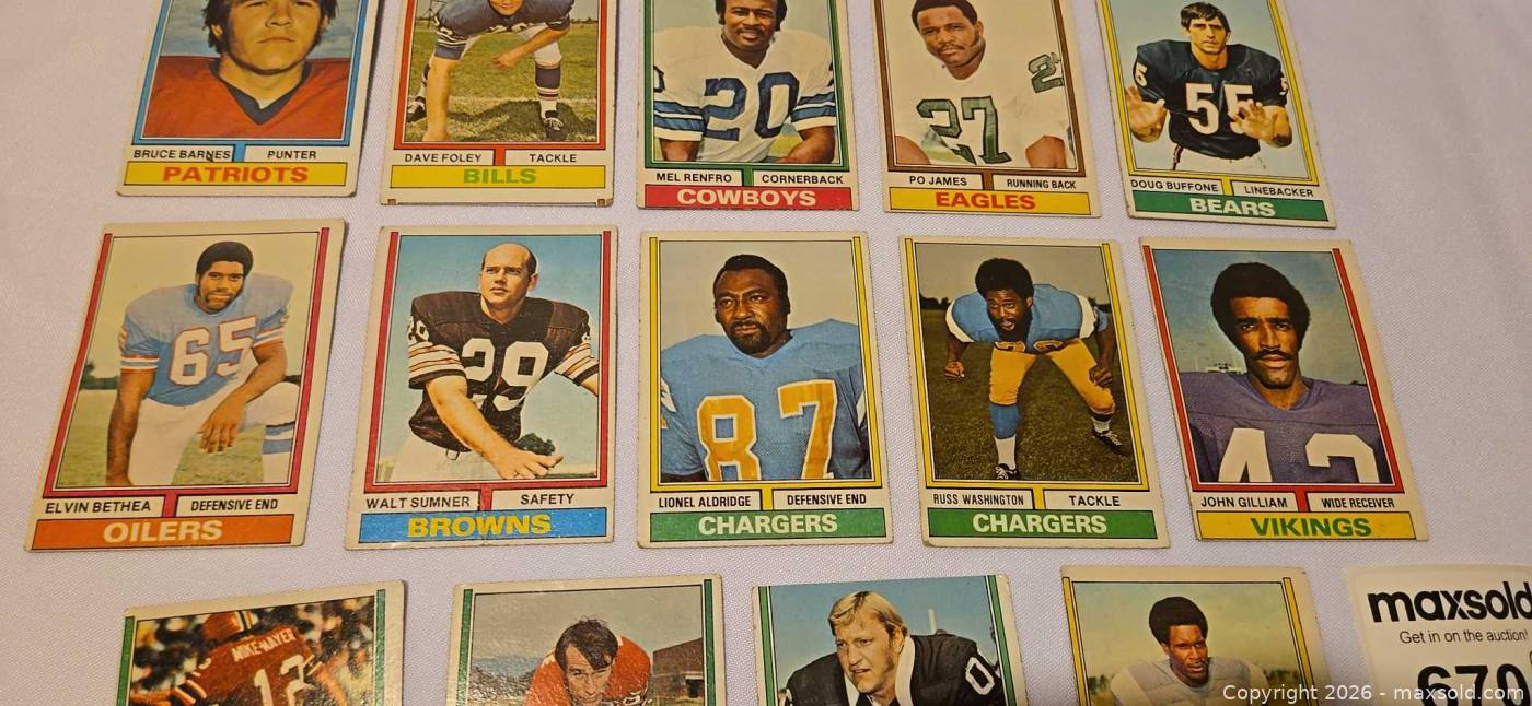 Early-1970s NFL football trading cards (18) | Maxsold