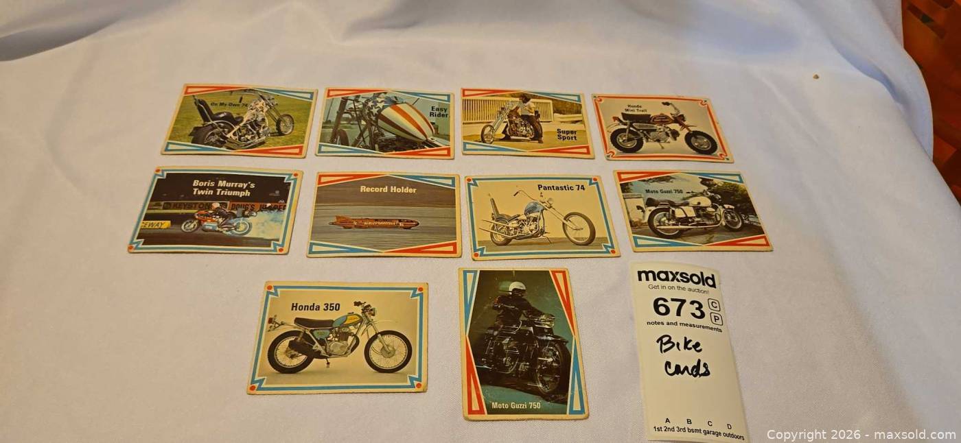 Vintage Street Chopper / Hot Bike motorcycle trading cards 11 pcs | Maxsold