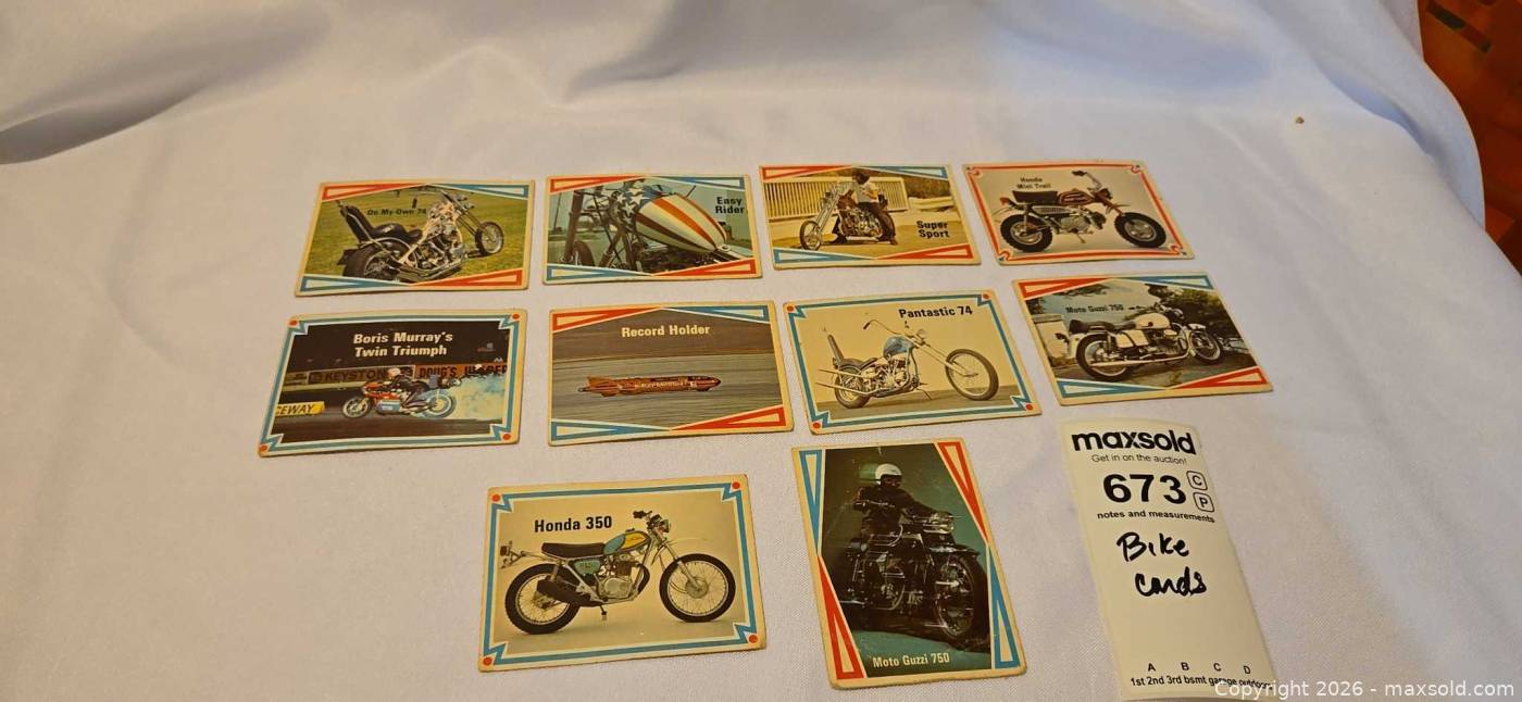 Vintage Street Chopper / Hot Bike motorcycle trading cards 11 pcs | Maxsold
