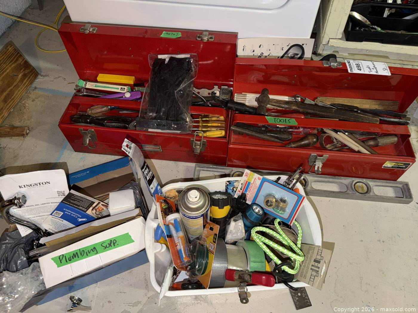 Craftsman Metal Toolbox With Assorted Hand Tools And Hardware | Maxsold