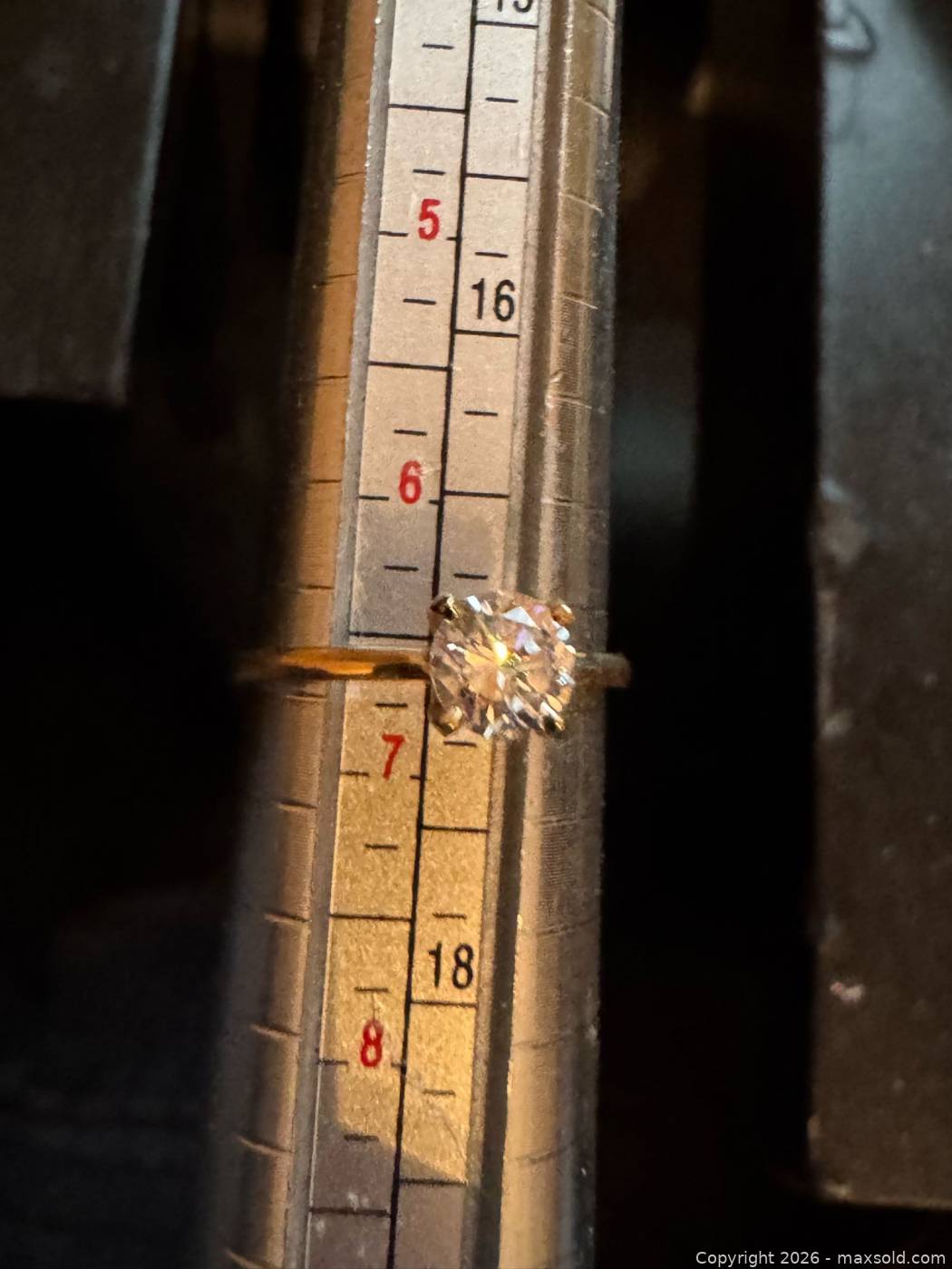 10k Gold Solitaire Diamond Ring | Maxsold