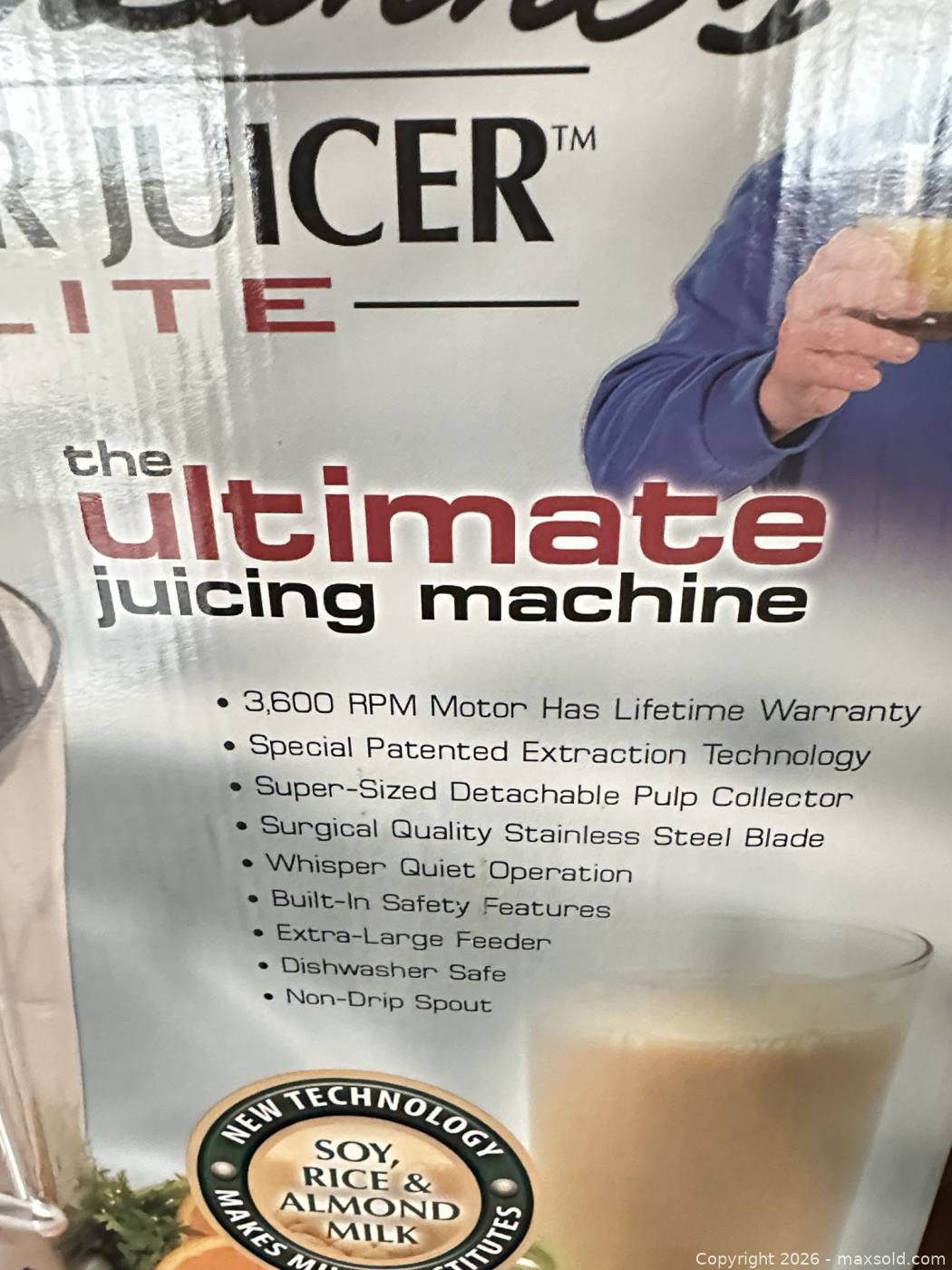 Jack LaLanne’s Power Juicer Elite centrifugal juicer with accessories ...