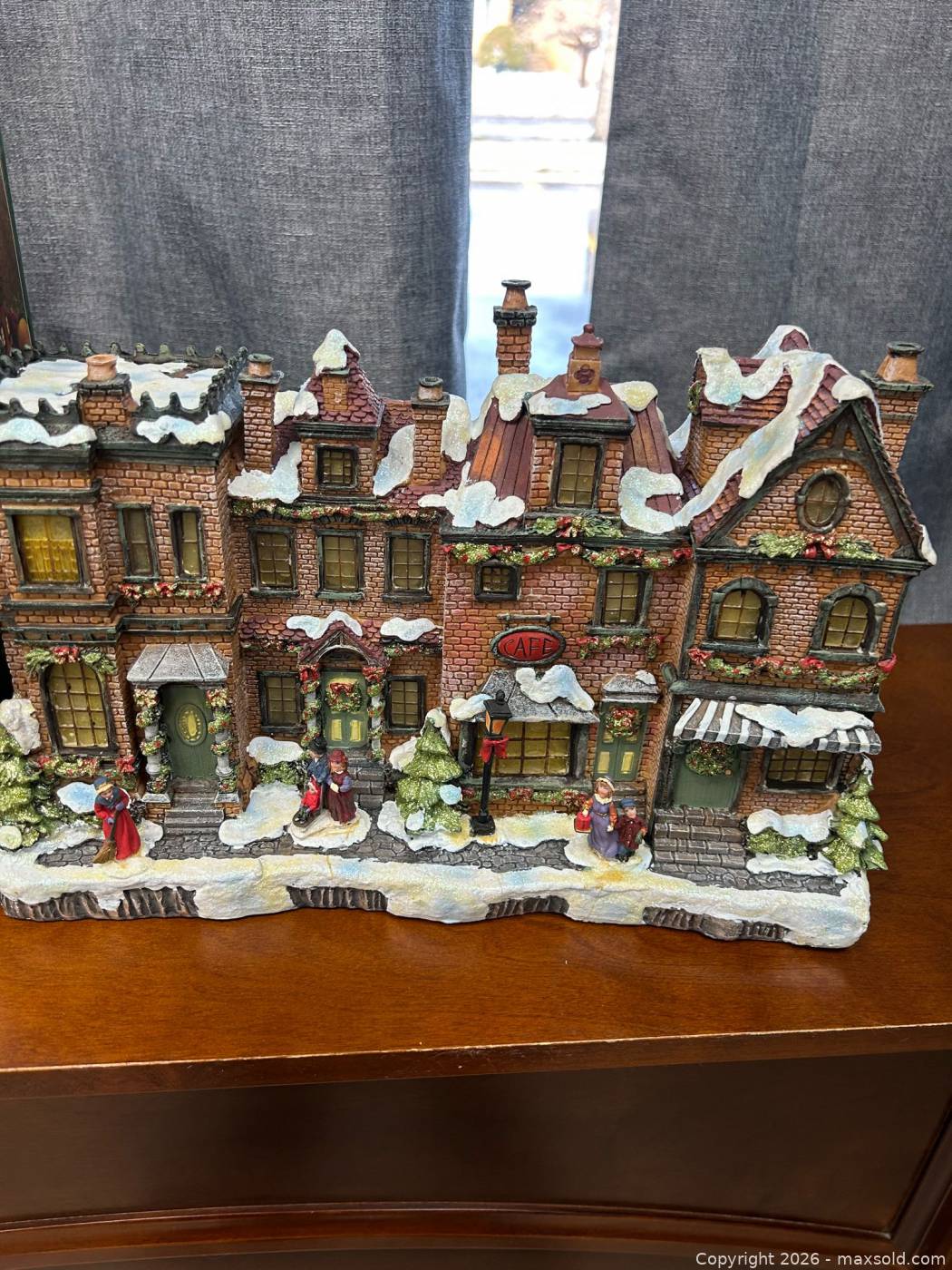 Trim A Tree illuminated village scene | Maxsold